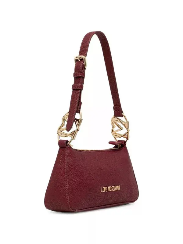 Moschino Logo-plaque Pebbled Tote Bag