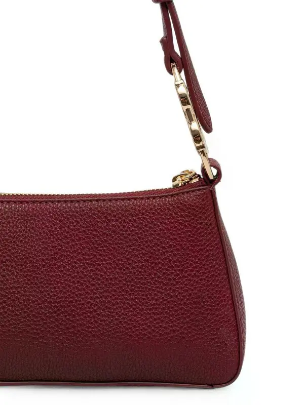 Moschino Logo-plaque Pebbled Tote Bag