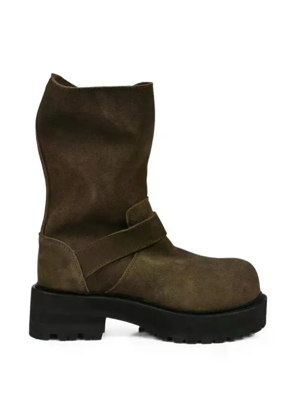 FILTH Buckle-strap Leather Boots