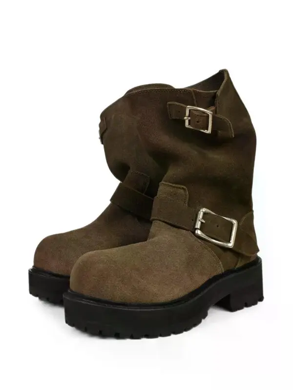 FILTH Buckle-strap Leather Boots