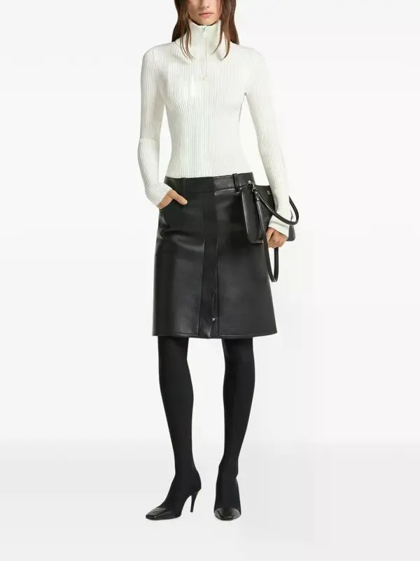 COURREGES Rib-knit Zipped Sweater