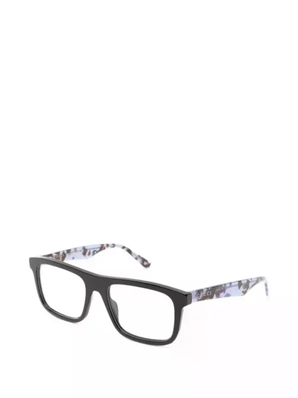 Gucci Tortoiseshell-effect Rectangle-frame Glasses