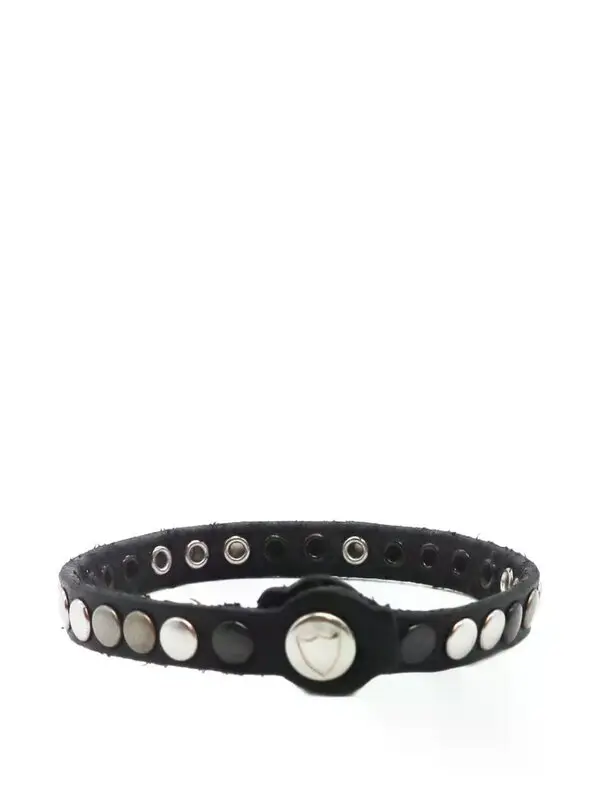 HTC LOS ANGELES Stud-embellished Leather Bracelet - Black
