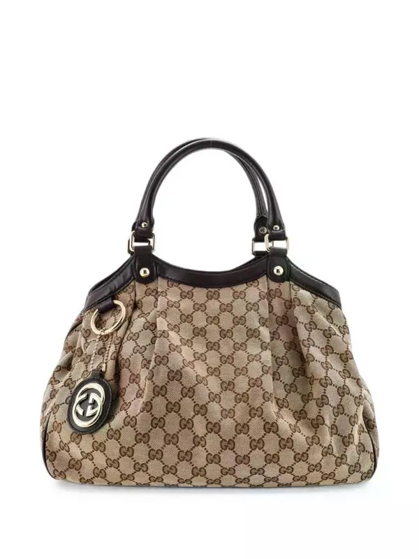Gucci Sukey Gg Canvas With Leather Medium Tote Bag