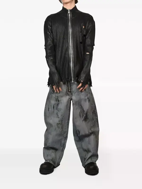 FILTH Waxed Baggy Jeans