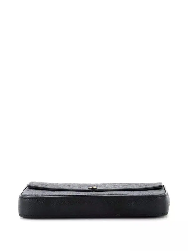 LOUIS VUITTON Felicie Pochette Monogram Empreinte Leather Crossbody Bag - Black
