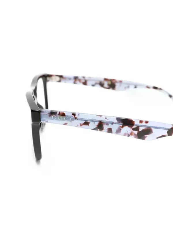 Gucci Tortoiseshell-effect Rectangle-frame Glasses