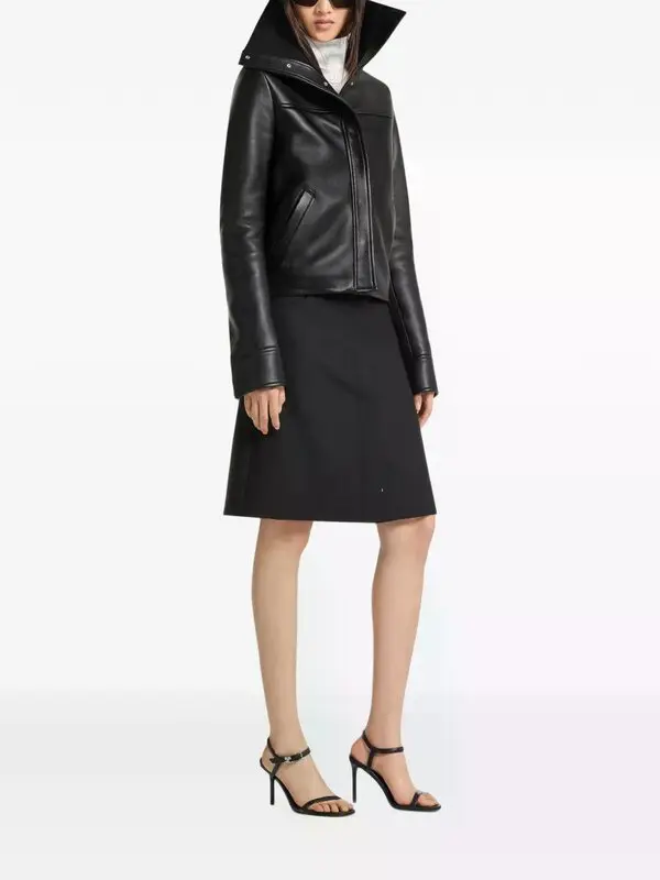 COURREGES High-collar Leather Jacket