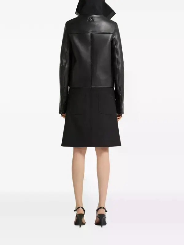 COURREGES High-collar Leather Jacket