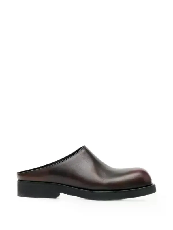 MAISON MARGIELA Round-toe Leather Mules - Brown