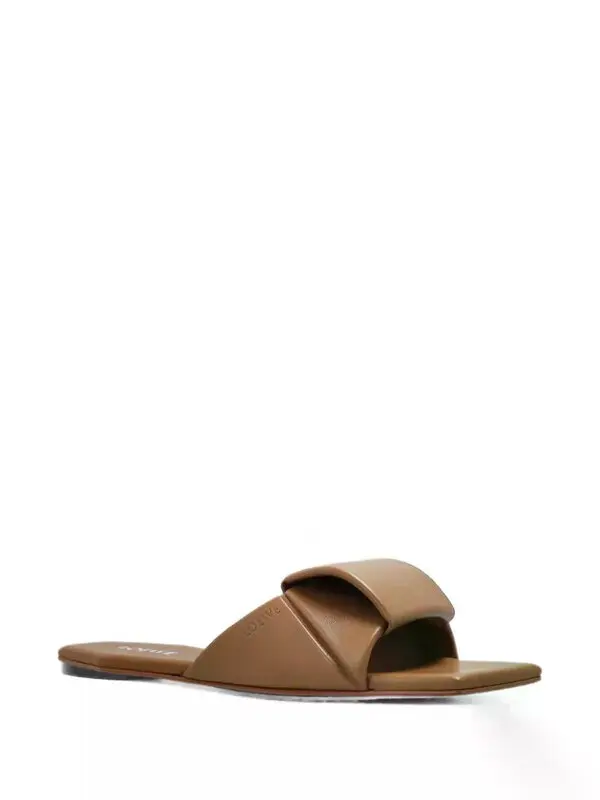 Loewe Origami Leather Flat Sandals