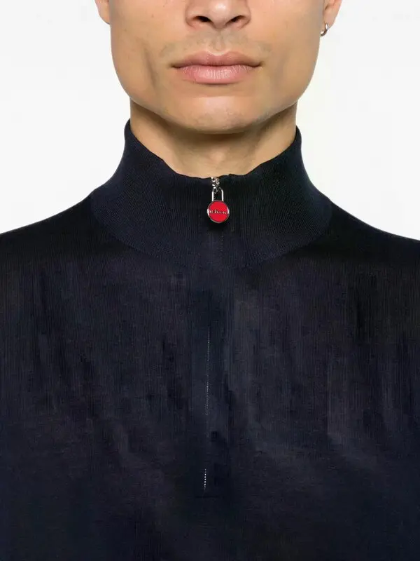 Kiton Quarter-zip Mock-neck Sweater