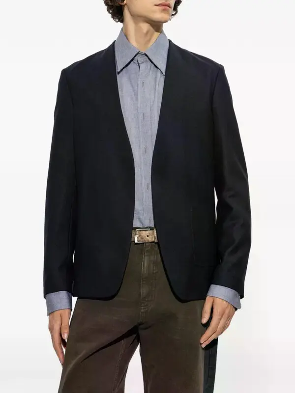 MAISON MARGIELA Collarless Wool Blazer