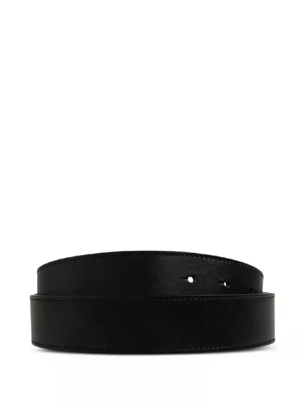Moschino X Smiley Leather Belt - Black