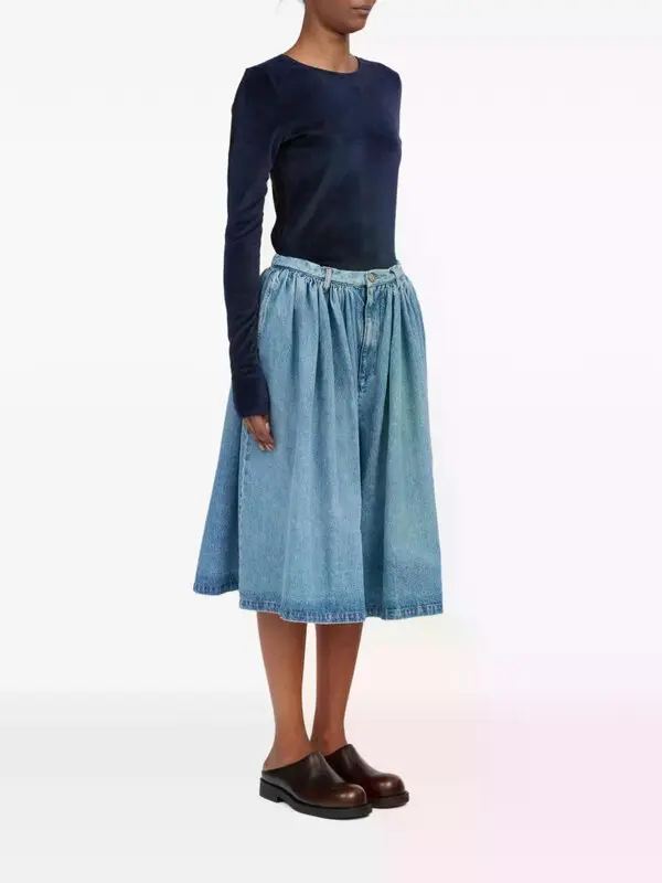 MAISON MARGIELA Pleated Denim Shorts - Blue