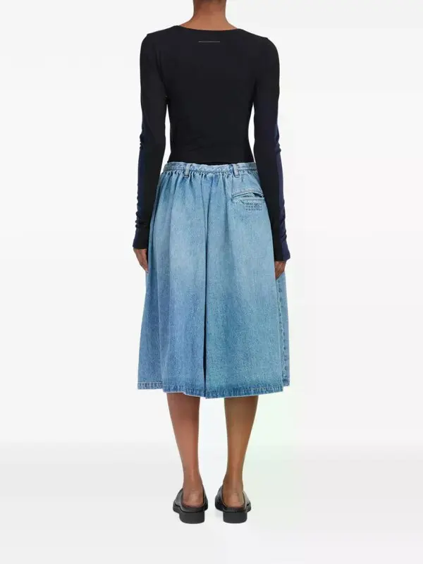 MAISON MARGIELA Pleated Denim Shorts