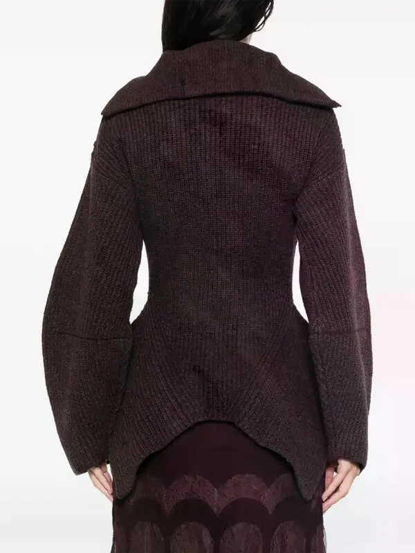 Zimmermann Ribbed-knit Panelled Sweater - Brown