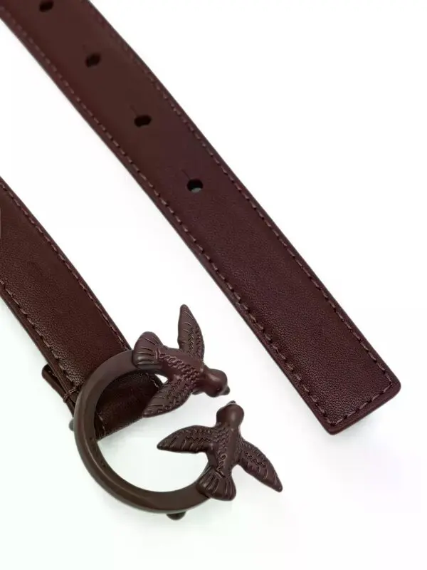 Pinko Love Birds Thin Colour-block Leather Belt