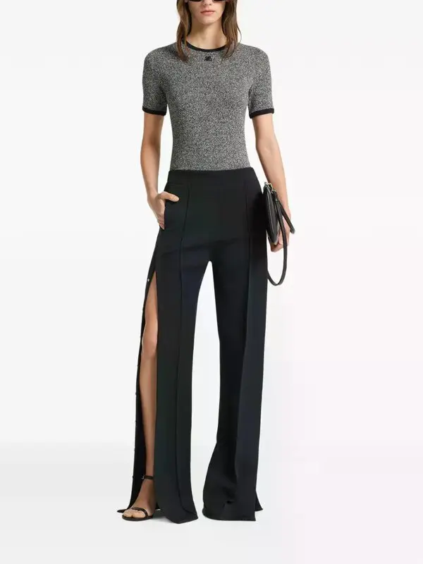 COURREGES Heather Contrast-trim T-shirt