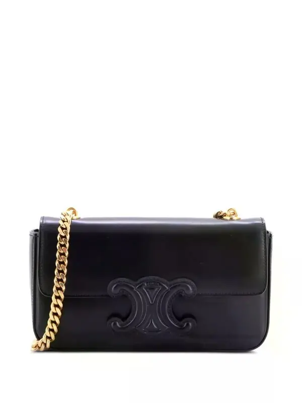 Celine Triomphe Chain Leather Shoulder Bag