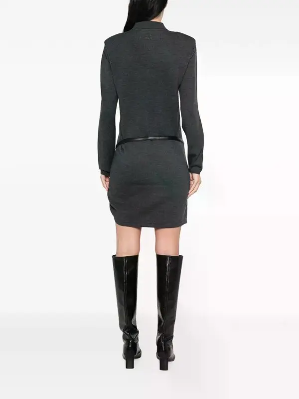CIRCUS HOTEL Belted Half-zip Dress