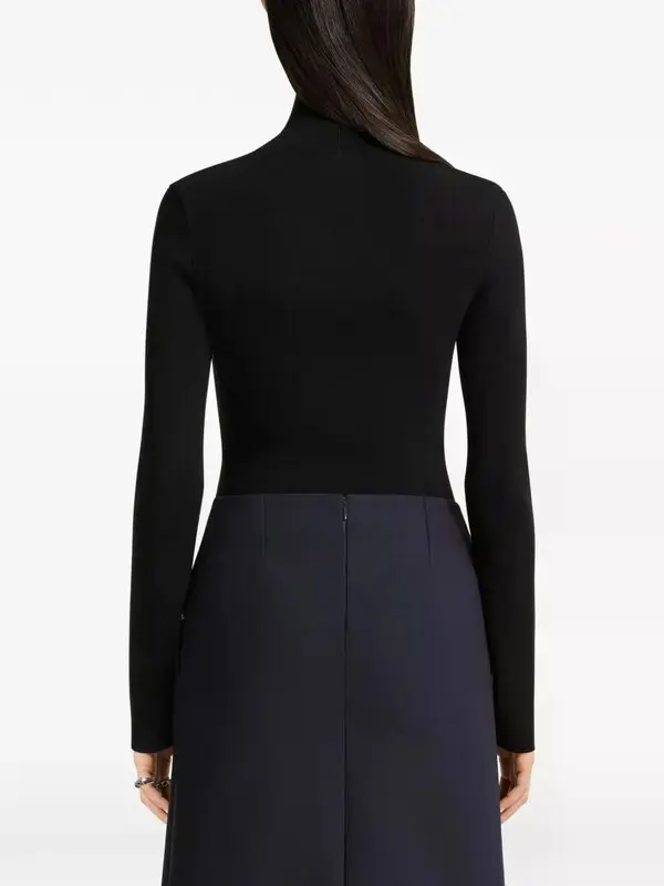 COURREGES Milano Knit Logo-patch Sweater - Black