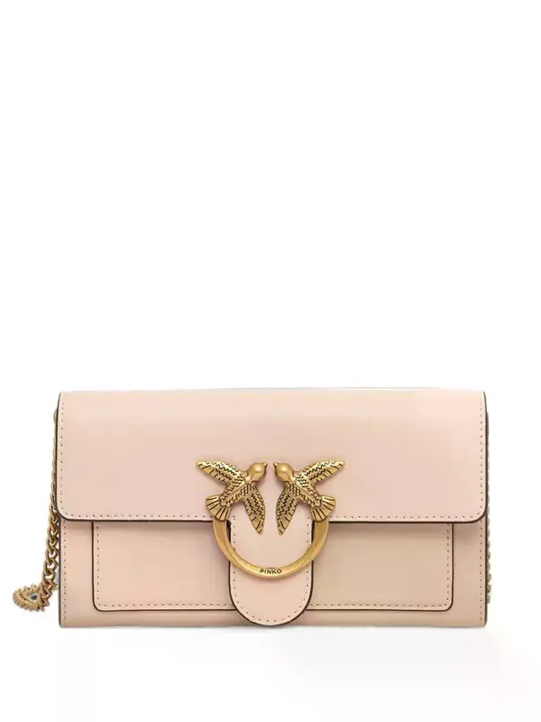 Pinko Love Leather Shoulder Bag - Pink