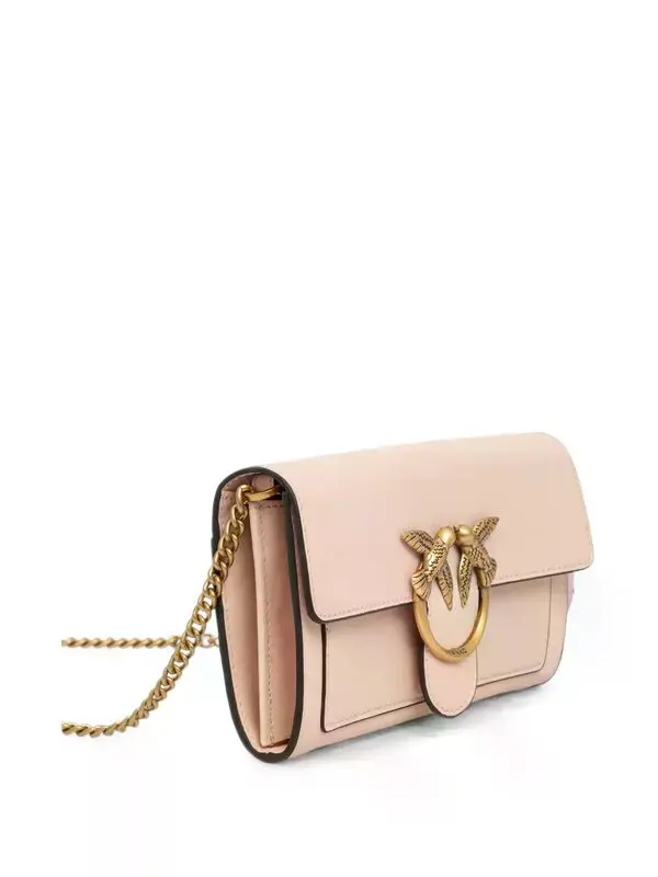 Pinko Love Leather Shoulder Bag - Pink