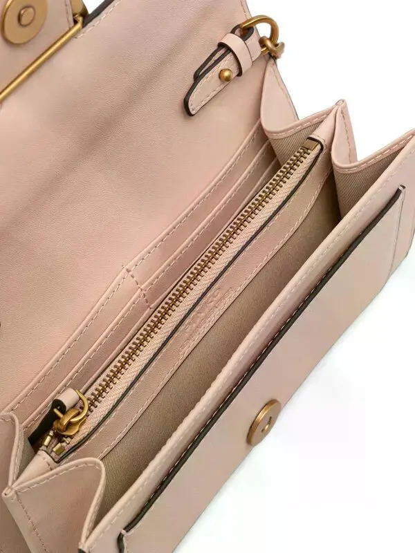 Pinko Love Leather Shoulder Bag - Pink