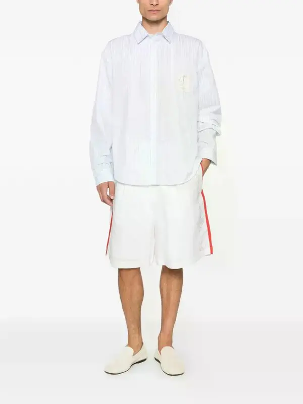 Jacquemus Logo-patch Striped Shirt - White