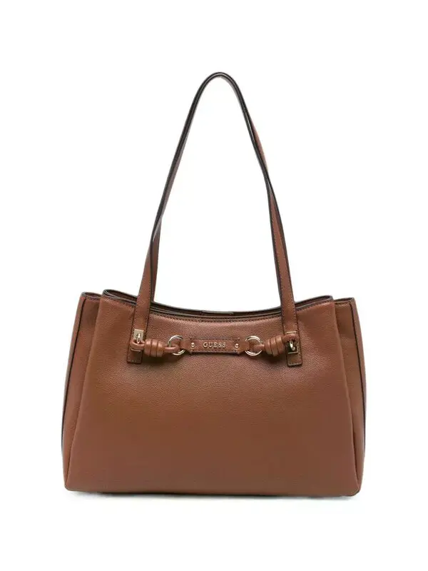 Guess Logo-plaque Knotted-detail Tote Bag
