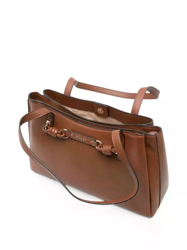 Guess Logo-plaque Knotted-detail Tote Bag