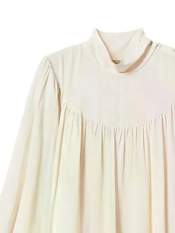TWINSET Crêpe De Chine Blouse With Gathering