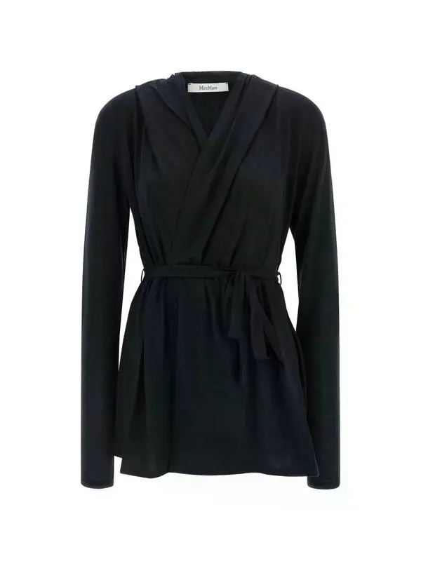 Max Mara Belted Hooded Cardigan