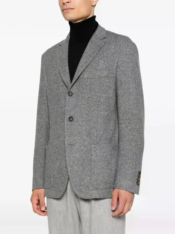 Eleventy Single-breasted Notched-lapel Blazer - Grey