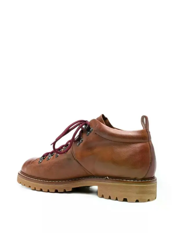 Eleventy Lace-up Leather Hiking Boots