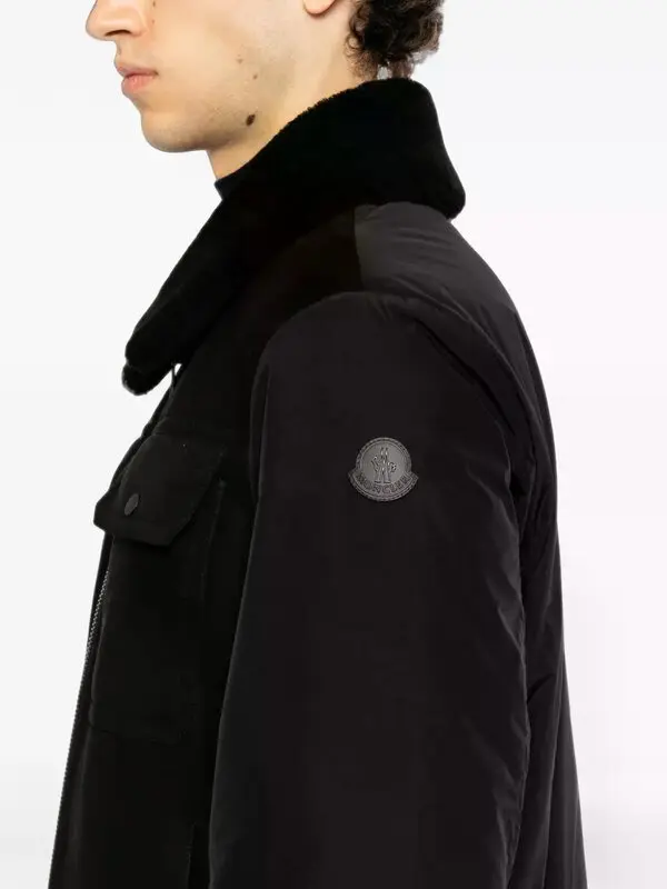 Moncler Shearling-collar Panelled Jacket
