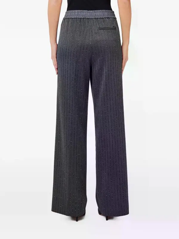 Liu Jo Pinstriped Rhinestone-embellished Jeans