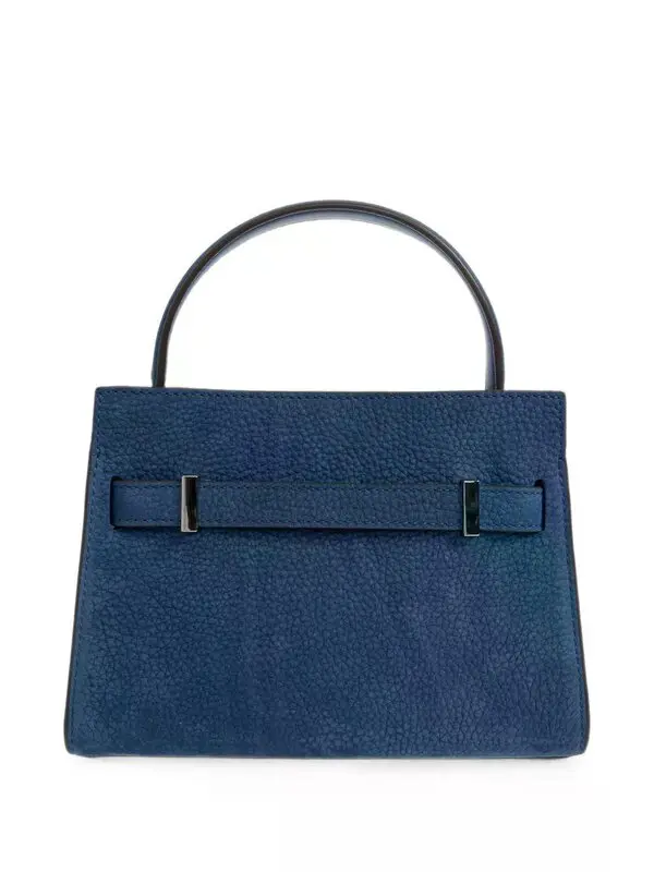 Tory Burch Petite Lee Radziwill Double Bag In Nubuck - Blue
