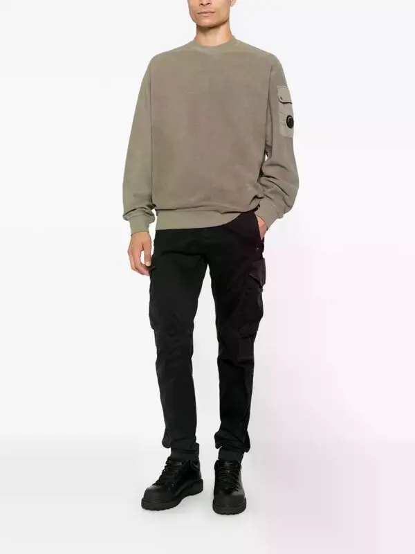 C.P. COMPANY Lens-detail Sleeve-pocket Sweater - Green
