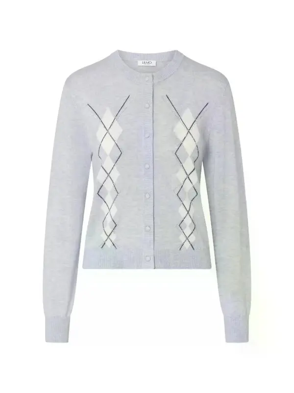 Liu Jo Wool Cardigan With Argyle-pattern