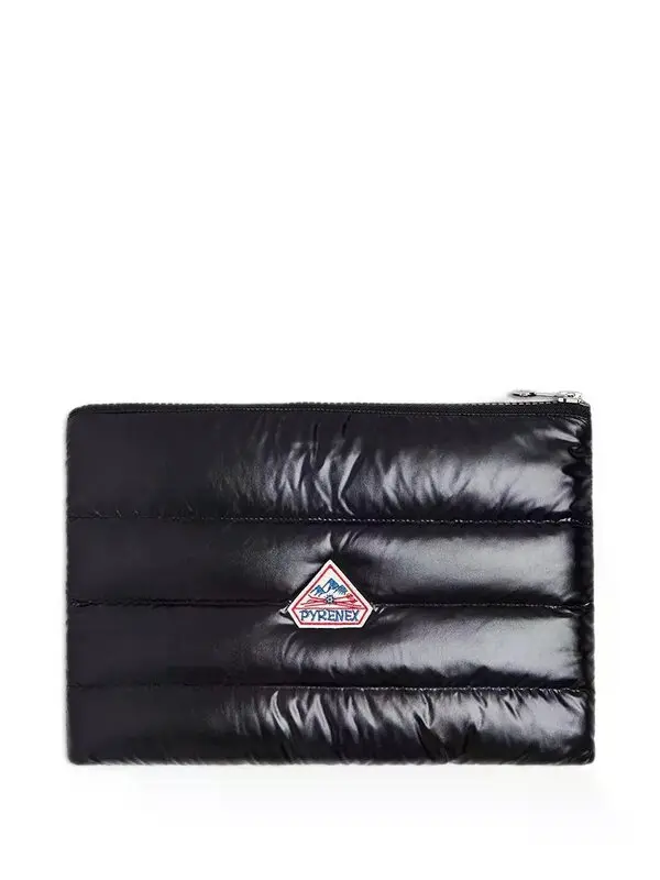 Pyrenex Down Quilted Logo-patch Pouch - Black