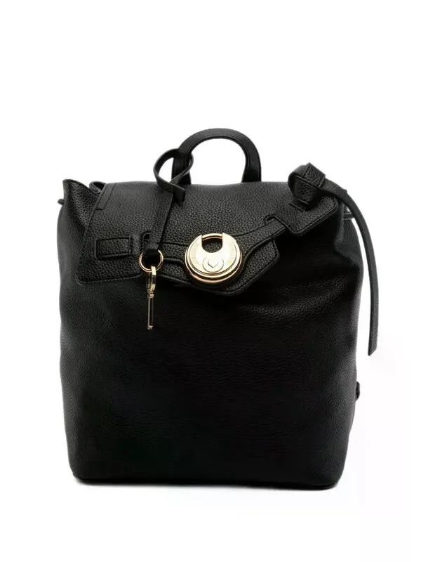 Moschino Padlock-detail Pebbled Backpack