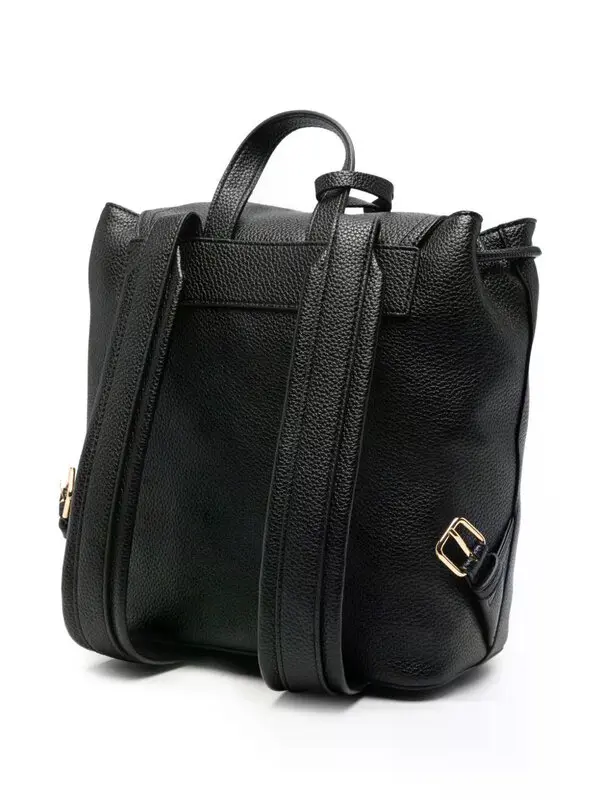 Moschino Pebbled Leather Backpack With Padlock Detail