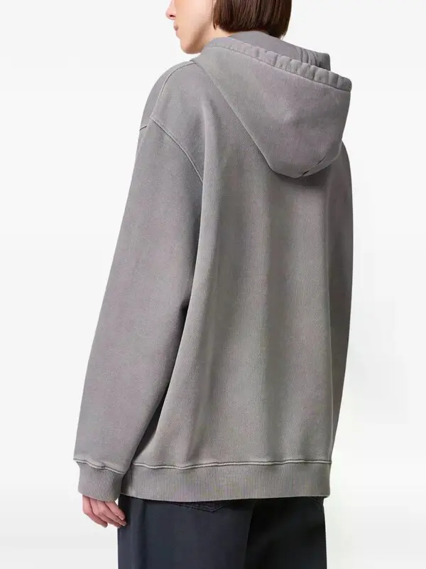 MSGM Rhinestone-embellished Graphic-print Hoodie