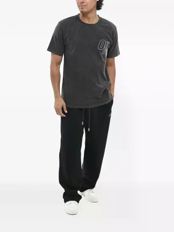 Off-White Outline Arrow Acid-wash T-shirt - Black