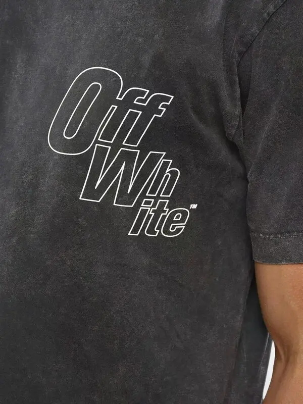 Off-White Outline Arrow Acid-wash T-shirt