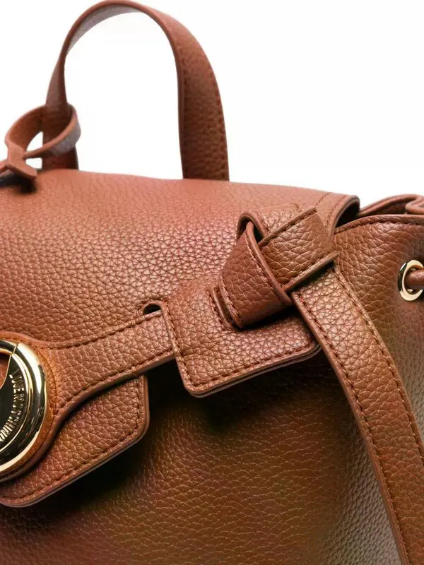 Moschino Logo-plaque Pebbled Backpack