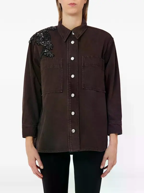 Liu Jo Bead-embellished Denim Shirt