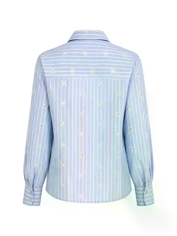 COMPAGNIA ITALIANA Striped Embroidered Shirt